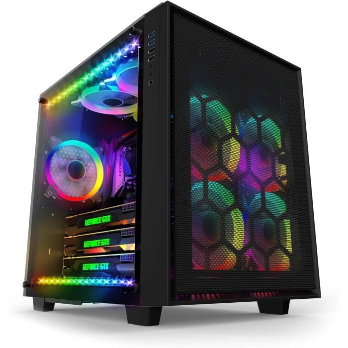 Boîtier PC anidees AI Crystal Cube AR V3 - EATX/ATX - Verre trempé - 5 ...