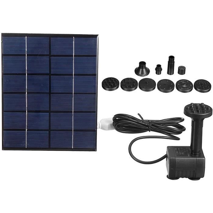Pompe De Bassin Solaire - Pompe À Eau Extérieure 2W - Fontaine Flottante De Pompe À Eau Solaire ...
