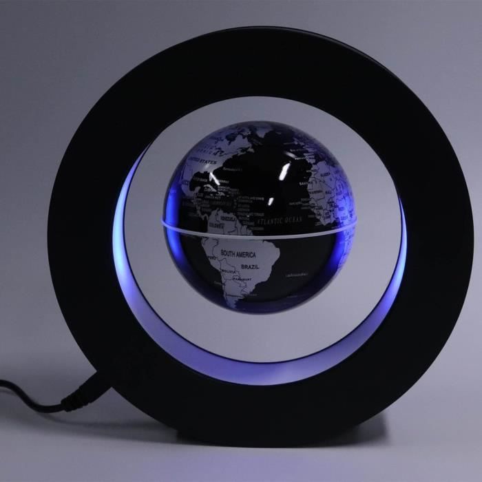 Globe Terrestre Flottant Avec Lumières Led Colorées De Forme Ronde ...