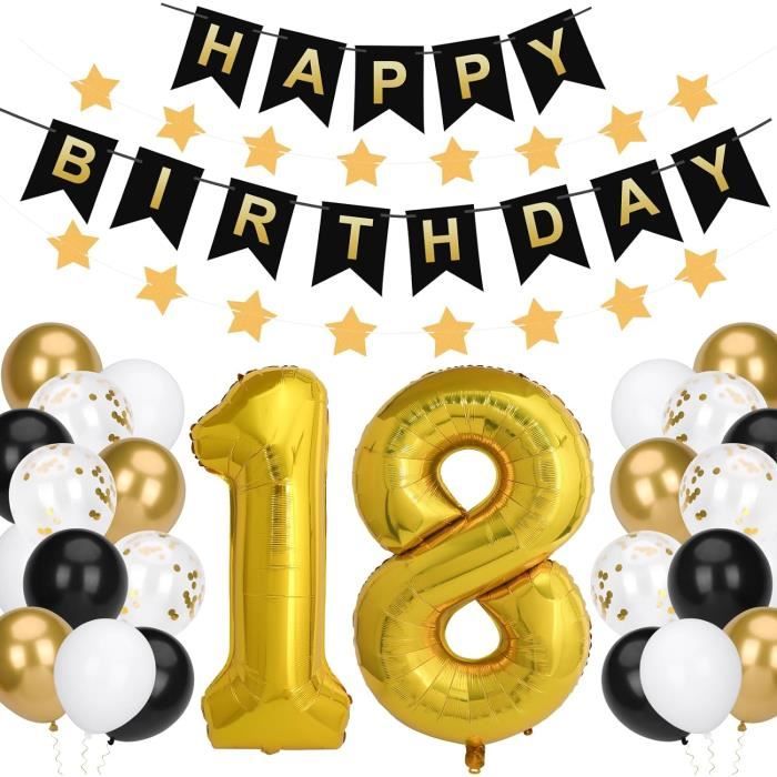 Ballons Anniversaire 18 Ans Kit Arche Girlande Ballon De Baudruche ...