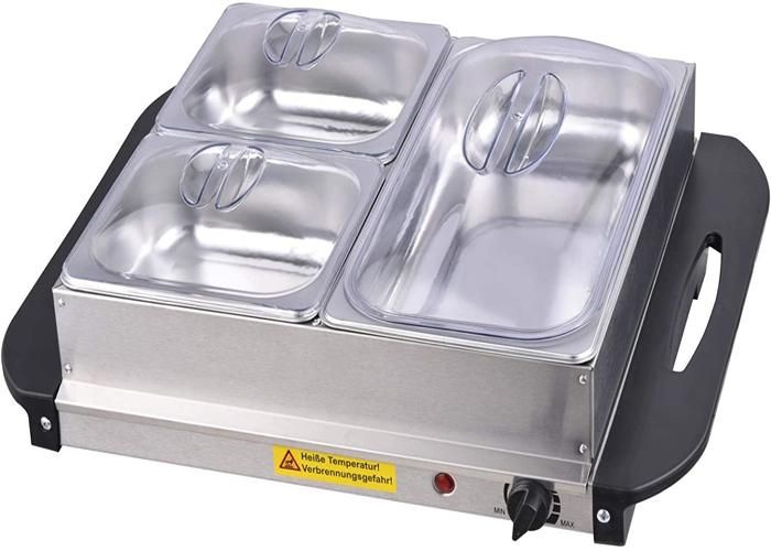 Chauffe plats electrique en acier inoxydable maintien de la temperature ...