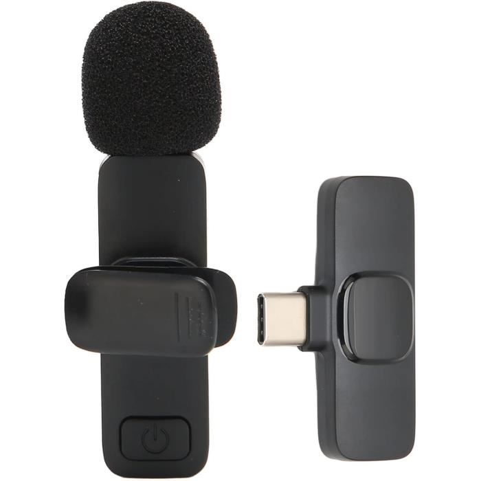 Micro Lavalier Sans Fil, One Tows One Plug And Play Microphone Lavalier ...