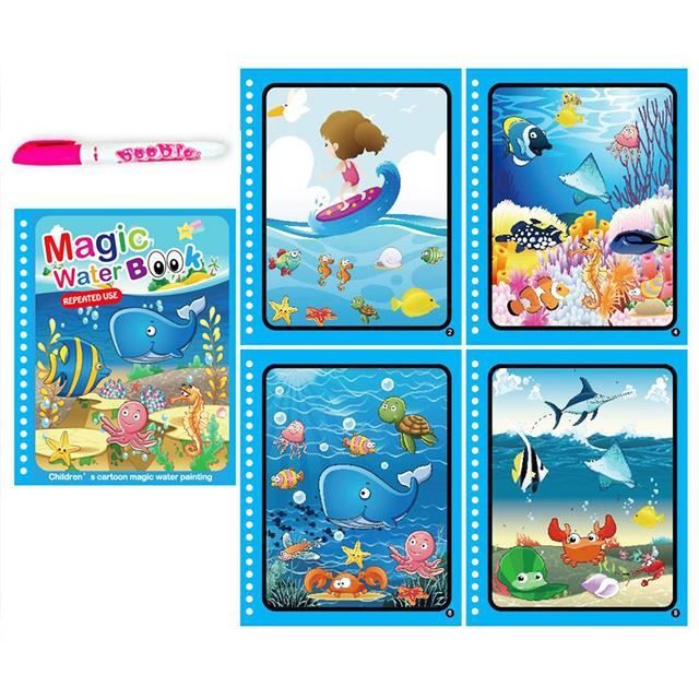 Jeu de coloriage,Livre de coloriage magique pour enfants,dessin à l'eau ...
