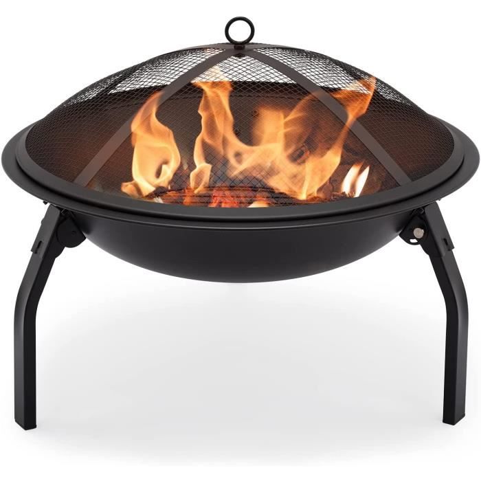 Brasero Extérieur Portable-Brasero de Jardin Pliable, pour Brûler du ...