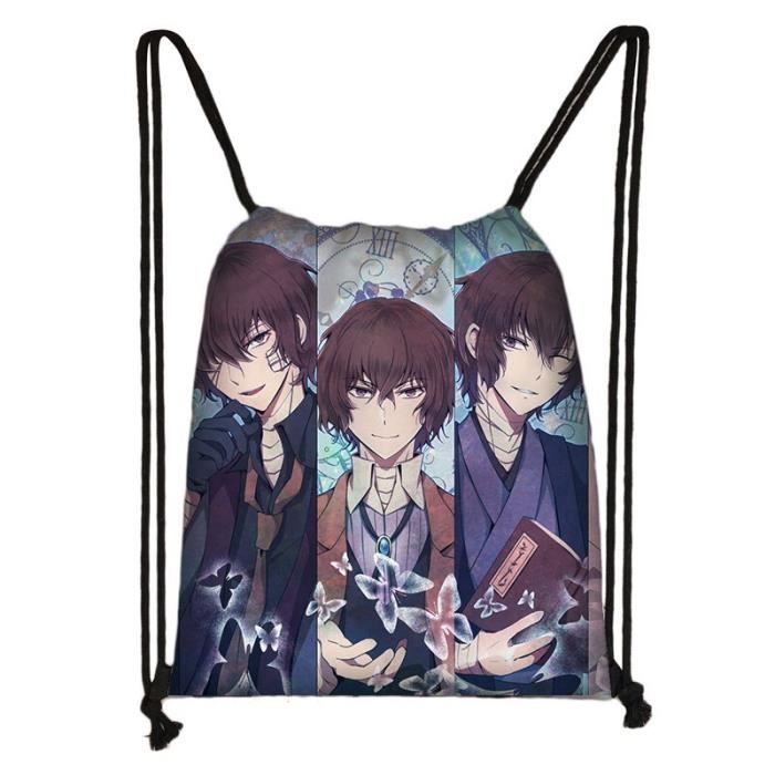 Anime Bungou Stray Dogs drawstring bag boys girls fashion storage bags ...