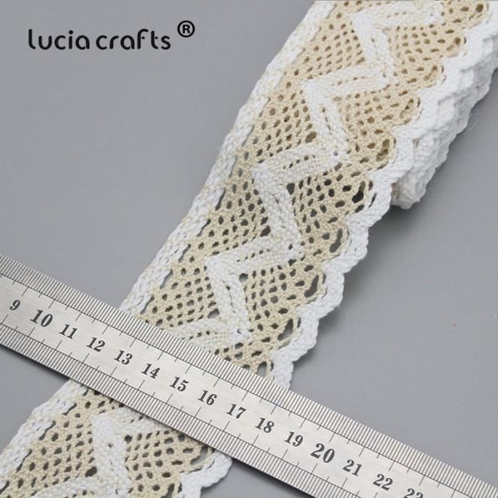 Tissu - Lucia - Ruban en coton - 100% coton - 2 yards - Beige ...