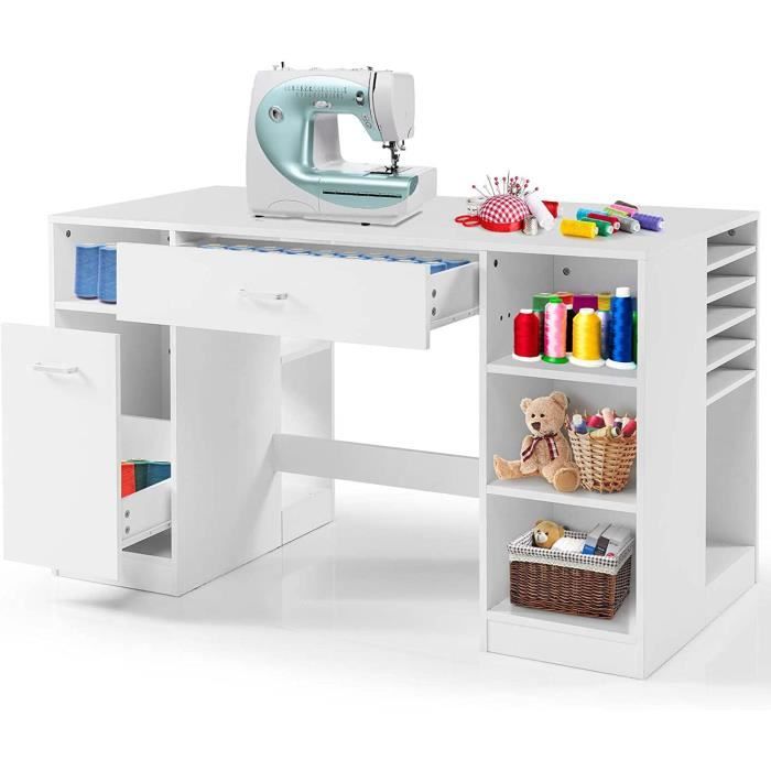 GOPLUS Table de Couture pour Machine à Coudre avec 2 Tiroirs et ...
