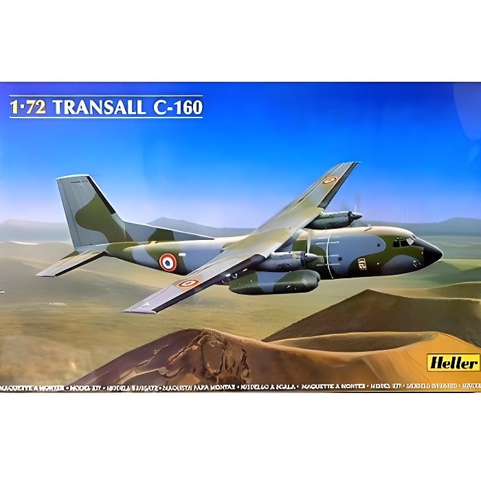 Maquette Transall C 160 - HELLER - Peintures Humbrol - Largeur 55.60 cm - Longueur 45.10 cm - 53 ...