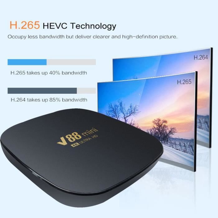 2G+16GB TV Box Android 12 4K TV Box V88 Smart TV Box 2.4G WIFI Top Box ...