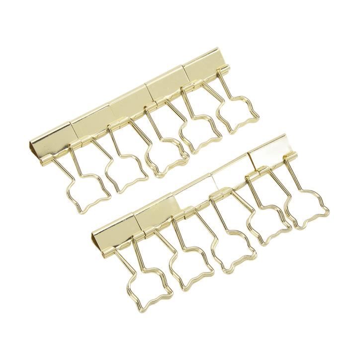 Qiilu Clips de papier 20pcs Petits Clips de Reliure Design de Poignée ...