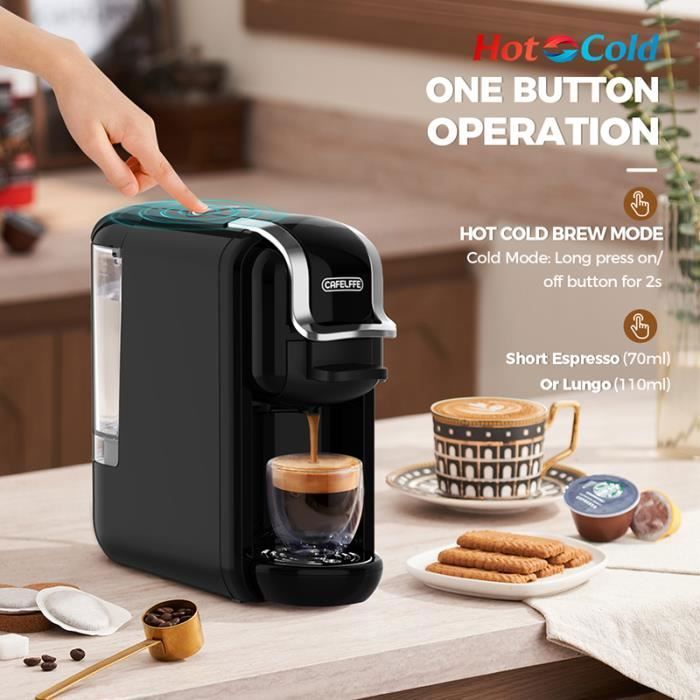 Cafetière 4 EN 1 - MIOLOE - Noir - 1450W - 19 Bars - Réservoir 600ml - Cdiscount Electroménager