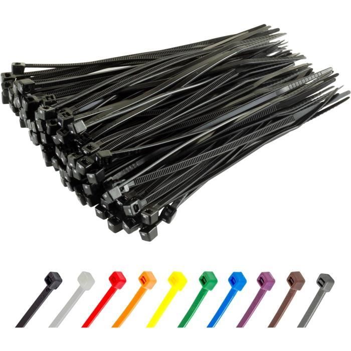 Gocableties - Collier de Serrage en Nylon - 200 mm x 4,8 mm - Noir ...
