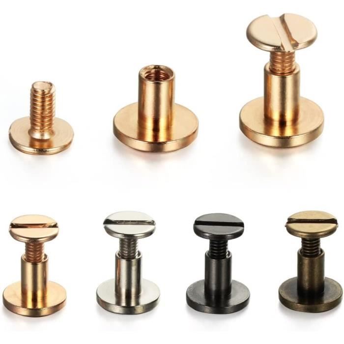 Vis De Reliure Chicago Rivets De Sangle De Boulon À Ongles Solides 5-6. ...