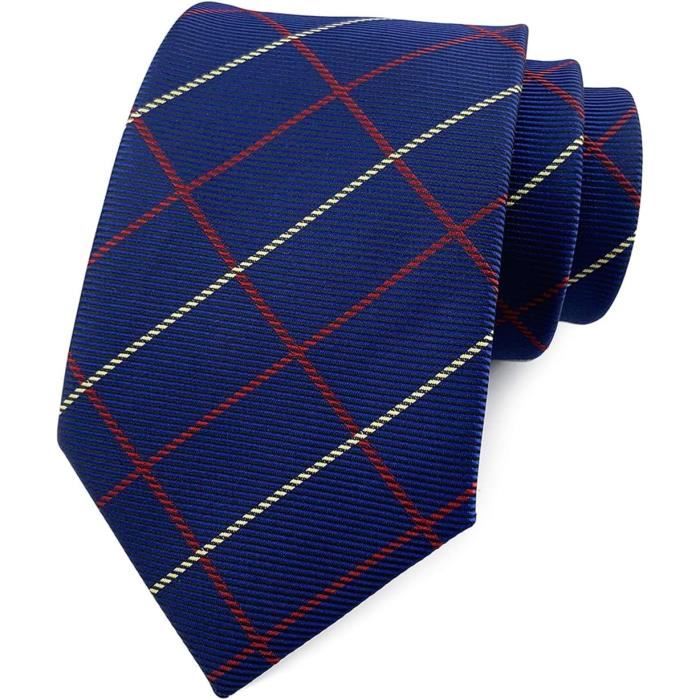 Cravate Rouge Pour Homme - Noir - Motif Cachemire - Rayures Unies ...