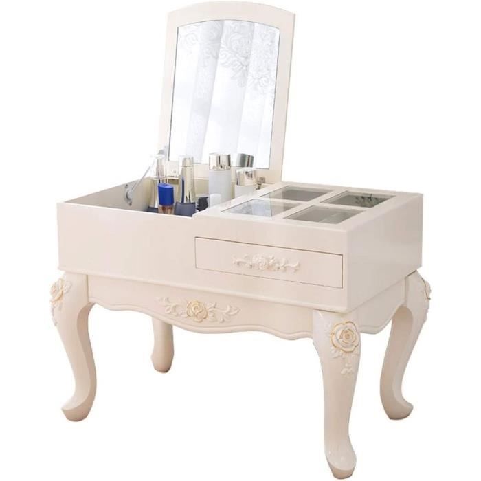 Vanitées Multi-Fonction Coiffeuse Mini Coiffeuse Flip Miroir Et ...
