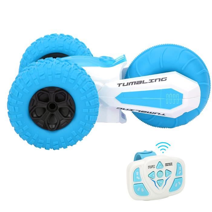 VGEBY voiture de cascade USB 1/24 Échelle 2.4G Trois Roues Rotation Stunt Car Kid Télécommande ...