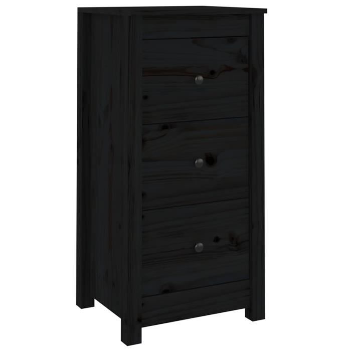 FAN - Buffets | bahuts - Buffet Noir 40x35x80 cm Bois massif de pin ...