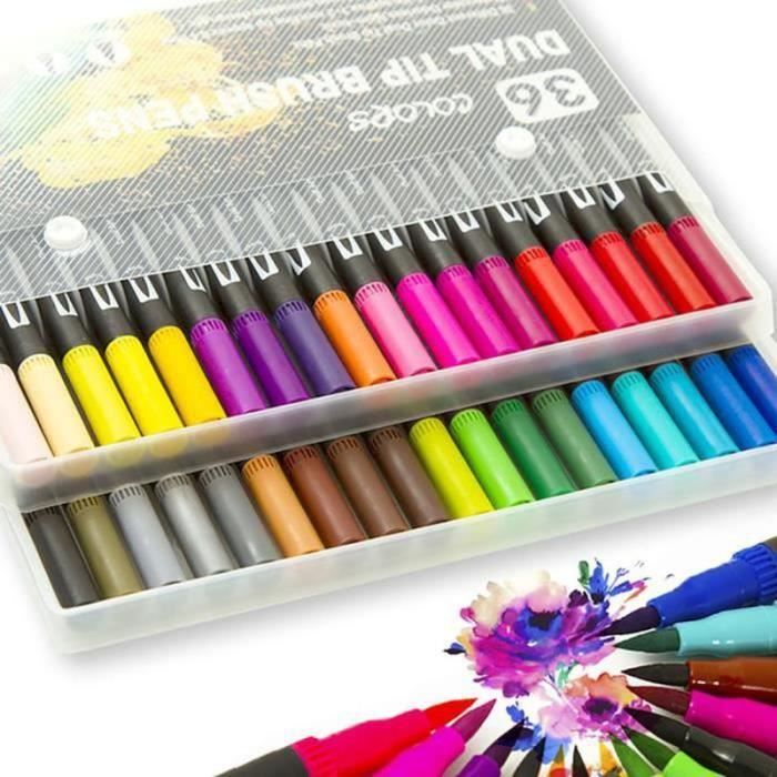 HY24528-Feutres Coloriage 36 Feutre Dessin Coloeurs Feutres Aquarell ...