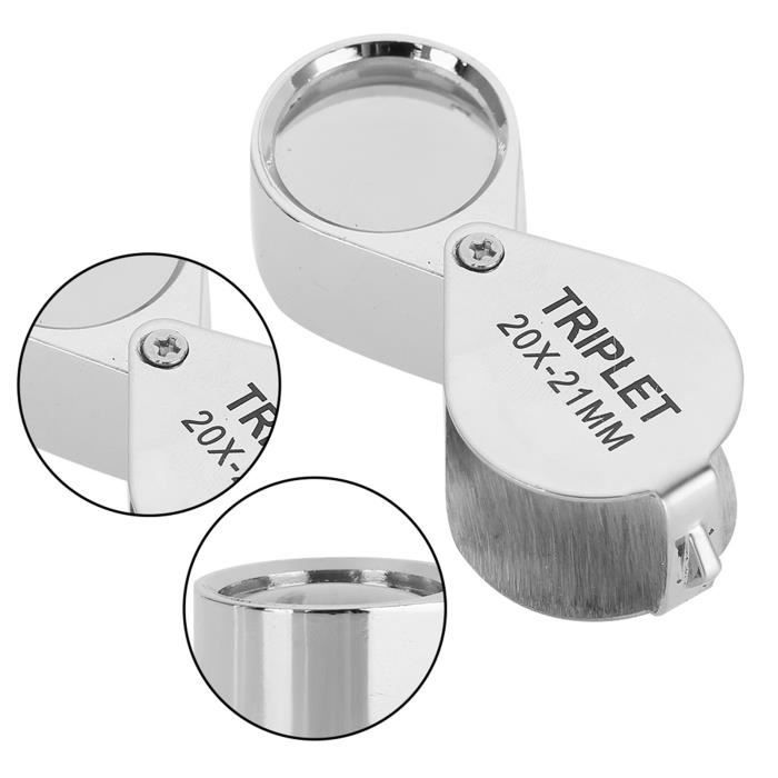 BEA Loupe 20X Loupe de poche pliante pour loupe portable 20X avec lecture de vérification de ...