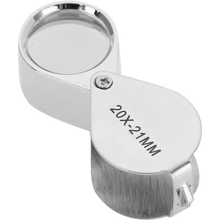 Loupe à Bijoux de Poche, Mini Loupe Pliante Portable Bijoutiers Oeil Loupe Métal Bijoutiers ...