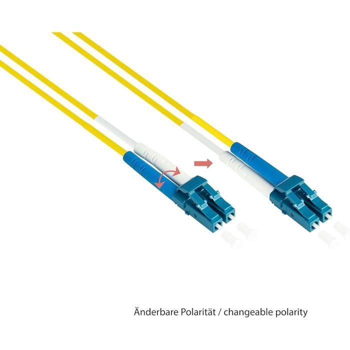 Câble Fibre Optique Os2-Duplex-Fiche Lc Vers Sc-Monomode 9-125-Polarité ...