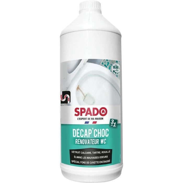 Spado Lot de 4 Flacons 1 l Décap Choc Rénovateur WC - Cdiscount Au ...