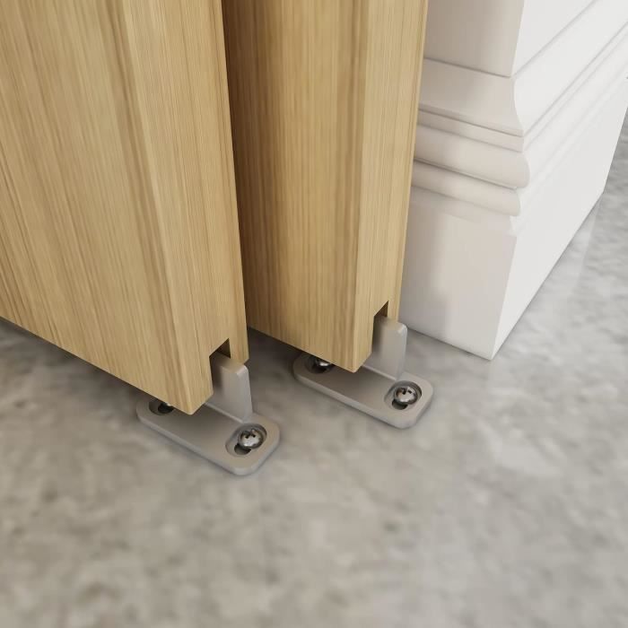 Argent Guide au sol pour porte de Grange coulissante matériel en alm ...