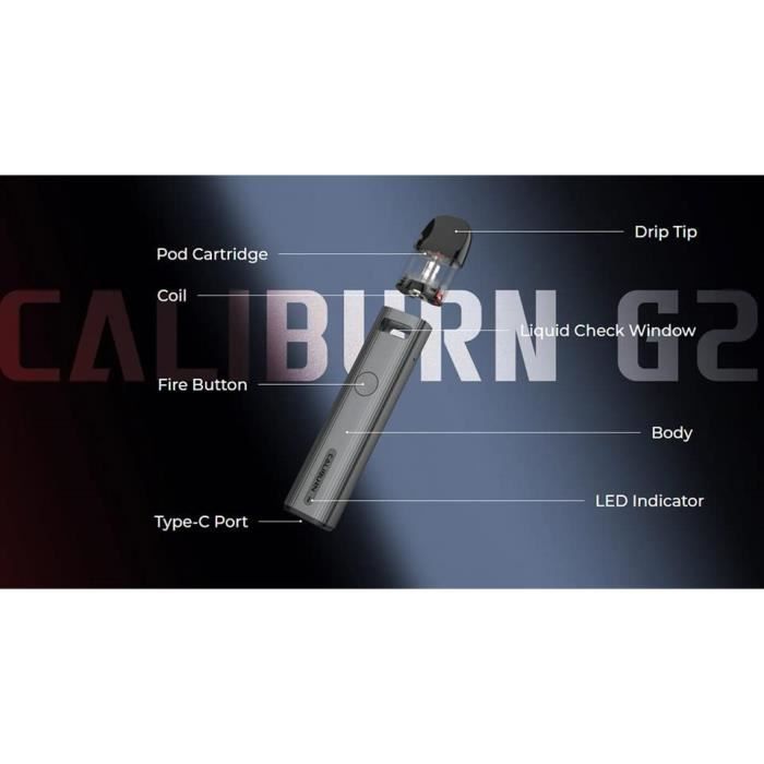 Original Uwell Caliburn G2 Kit 2ml Pod Cartridge 18W Vape 750mAh Fit ...