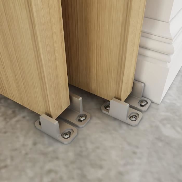 Argent Guide au sol pour porte de Grange coulissante matériel en alm ...