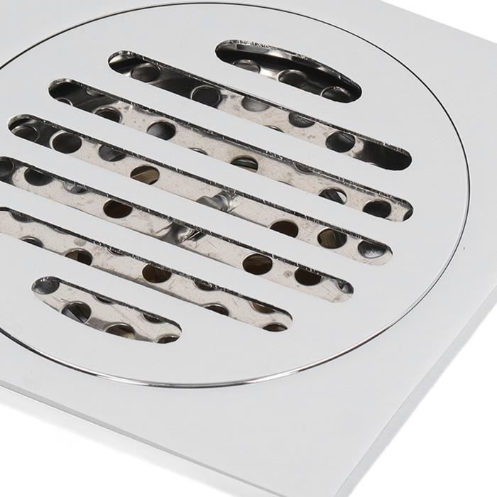 Cikonielf Siphon de sol 10X10 cm Grilles de Douche Galvanoplastie Carré ...