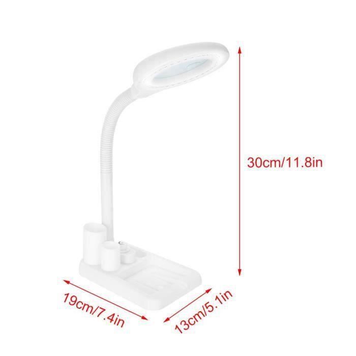 Dream-Lampe loupe réglable Lampe de bureau table loupe avec loupe 5X ...