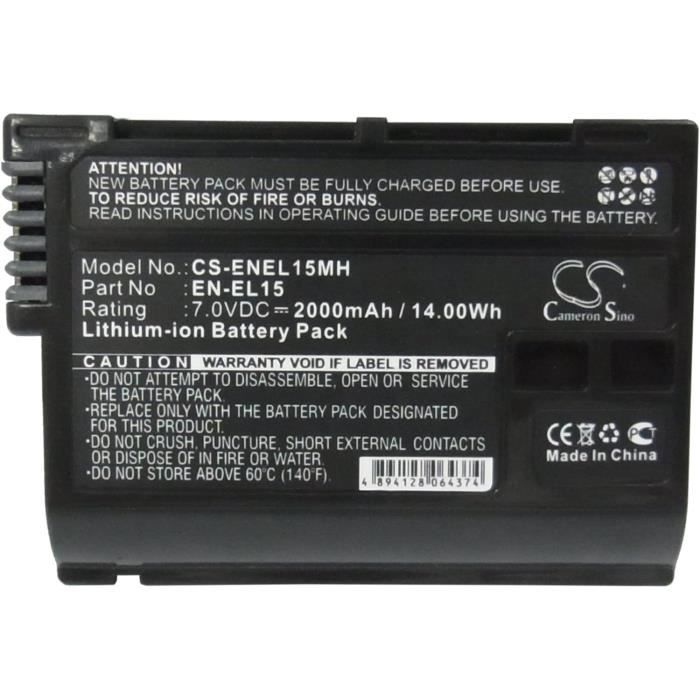 Batteries Compatible Avec [Nikon] 1 V1, Coolpix D7000, Coolpix D800 ...