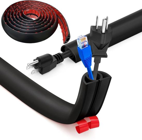 Cache Cable Sol, Petit Canal De Câble Flexible,5M X 2Cm Goulotte Passe ...