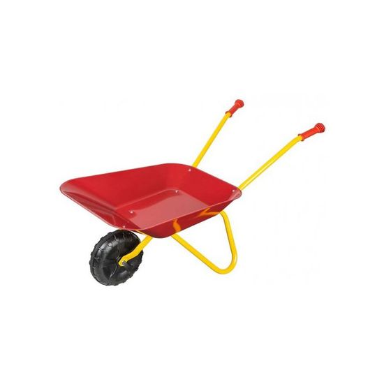 Brouette metal Enfant 78x38x40cm - Bac 30 Kg max, Rouge / Jaune - Jouet ...