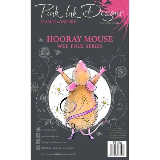 Set de tampons transparents A7 'Hooray Mouse' de Pink Ink Design ...