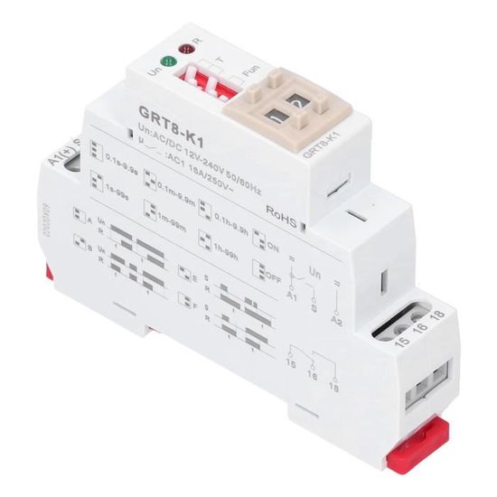 PAR - Relais temporel GRT8-K1 12V-240V 50/60HZ Relais de Temporisation ...