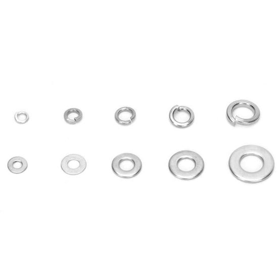 EJ.life joint torique 500 pièces M1.6 M2 M2.5 M3 M4 Rondelle plate en acier inoxydable et kit de ...