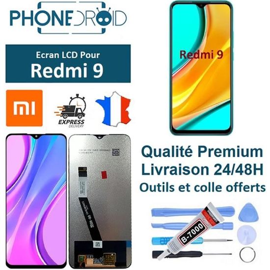Écran complet LCD + Tactile Xiaomi Redmi 9 Black + Outils, stock en France - Cdiscount Téléphonie