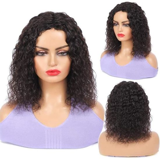 35Cm Perruque Charmante Capless Cheveux Humain Naturel Spécial Noir ...