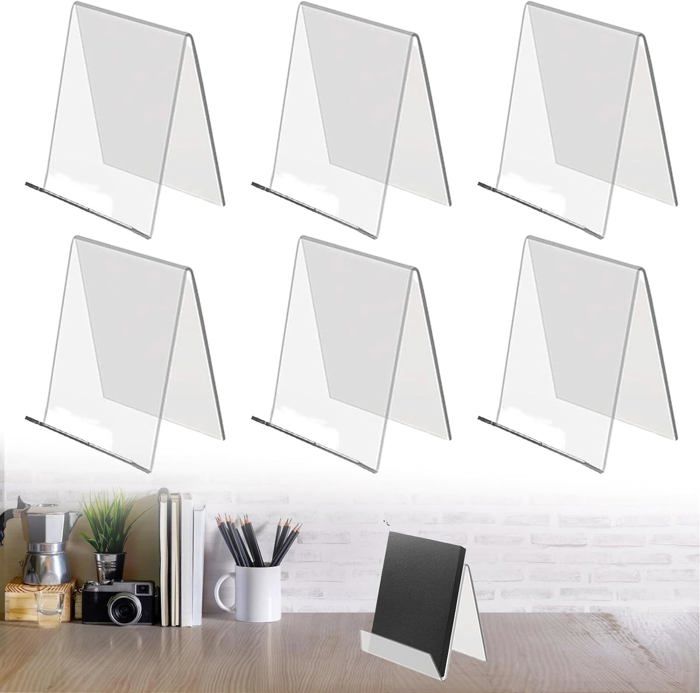Lot De 6 Supports De Livre En Acrylique Transparent Pour Cartes ...