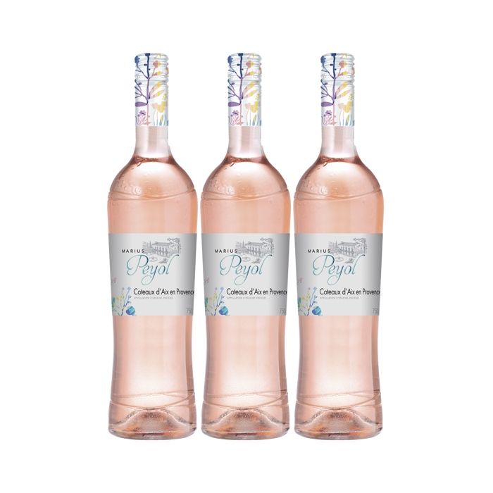 Marius Peyol Coteaux d'Aix-en-Provence 2021 - Vin Rosé (3x75cl) - La ...