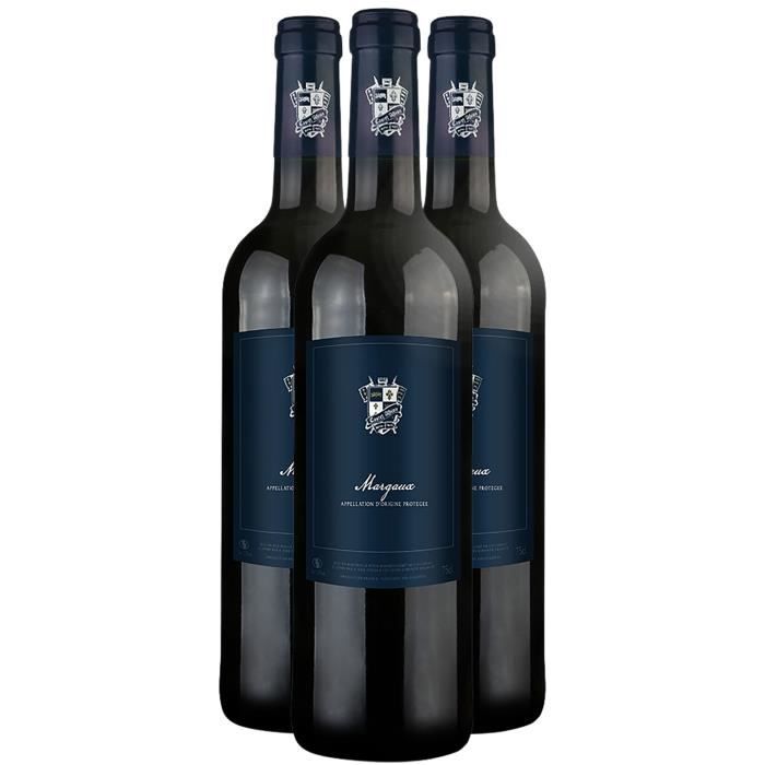 Margaux Rouge 2019 - Lot de 3x75cl - Castel Albion - Vin AOC Rouge de ...