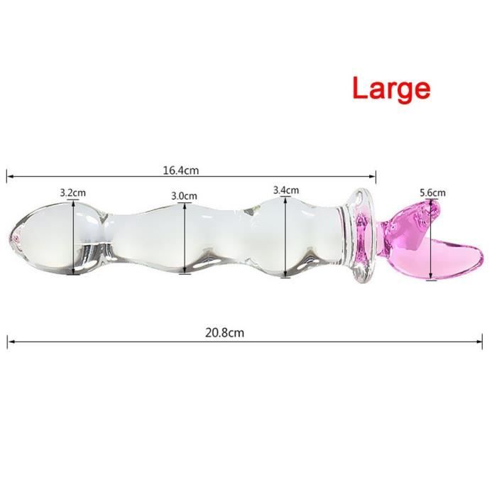 Godemiché Réaliste En Verre Rose Pour Femme, Godemichet Anal En Verre ...