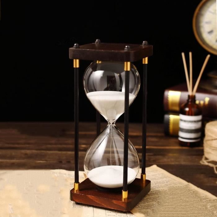Sablier En Bois Noir - Grand Sablier De 60 Minutes - Pour Homme Et ...