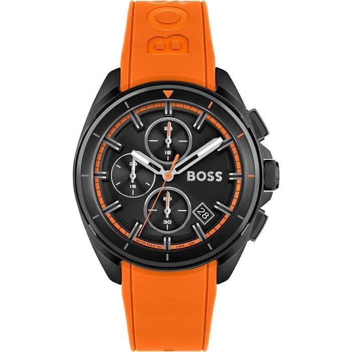 BOSS Montre Chronographe a Quartz pour Homme avec Bracelet en silicone ...
