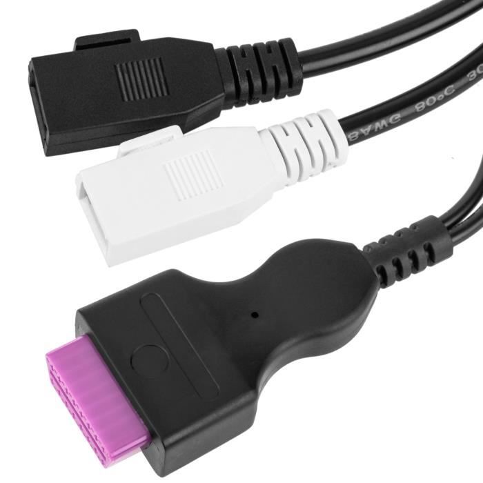 CableMarkt - Câble adaptateur OBD2 violet 2+2 broches compatible avec ...