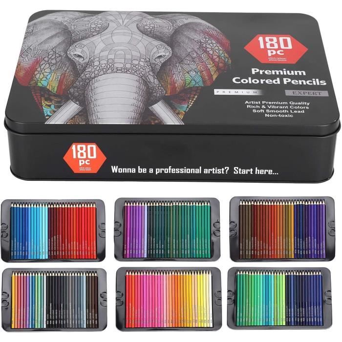 180 Pièces Ensemble De Crayons De Couleur Pour Enfants Et Adultes ...