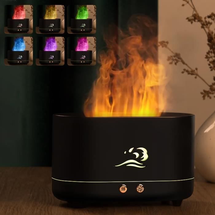 Flame Diffuseur Huiles Essentielles, Diffuseur Aromatique Ultrasonique ...