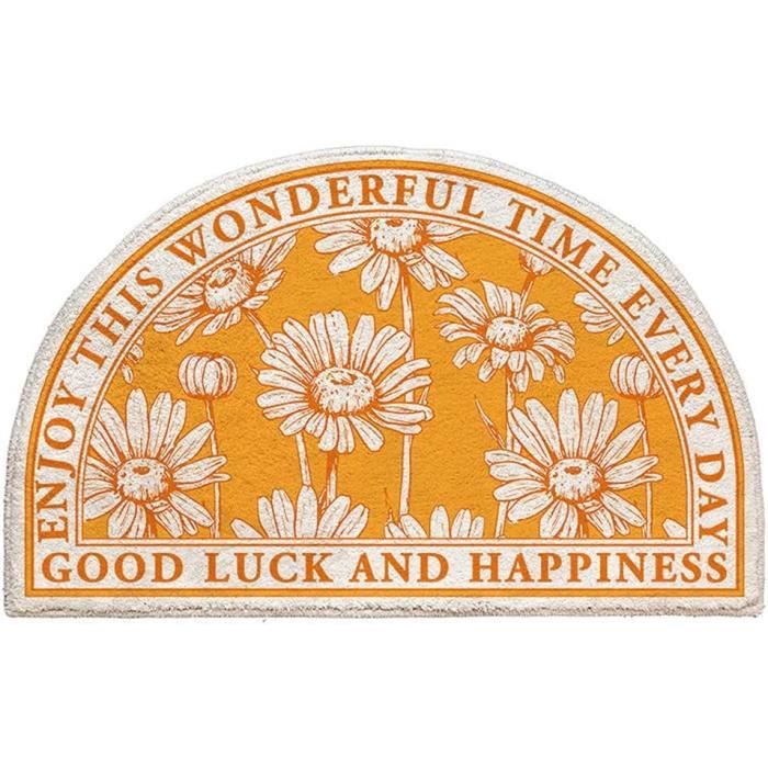 Tapis De Porte Demi-Rond, Treer Doux Antidérapant Tapis Entrée ...