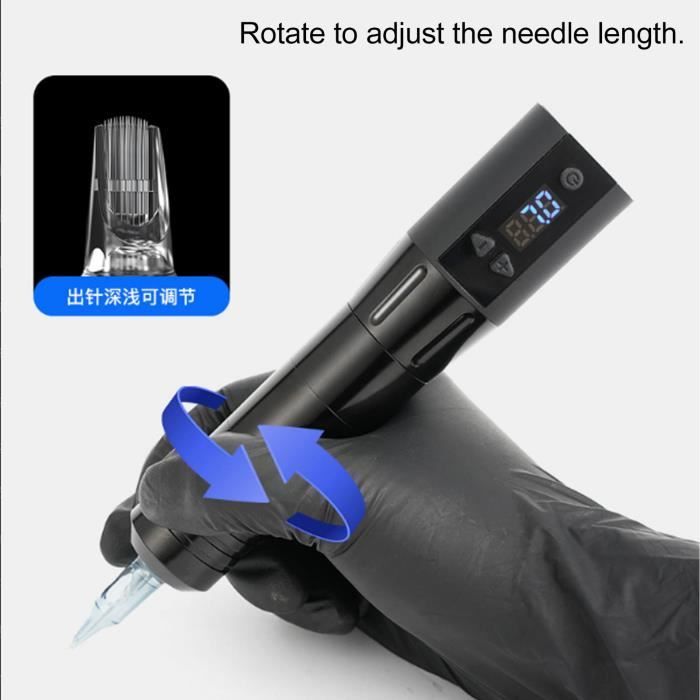 LEX machine à tatouer sans fil Stylo de tatouage sans fil 1500 mAh ...